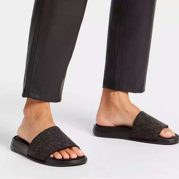 Fitflop | Shoes | Fit Flops Iqushion Felt Slides Nwt 85 | Poshmark